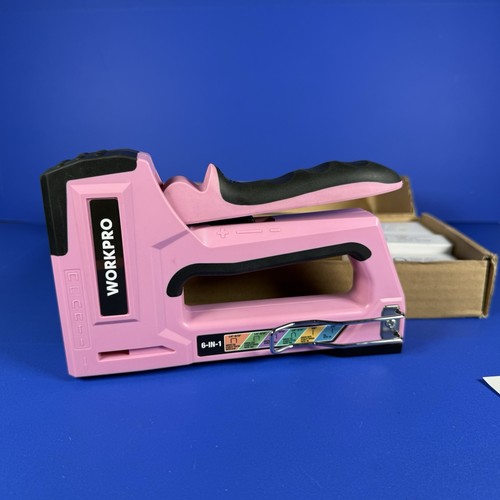 WORKPRO 6-in-1 Staple Heavy Duty Stapler Gun (Open - Box / New) Color ...