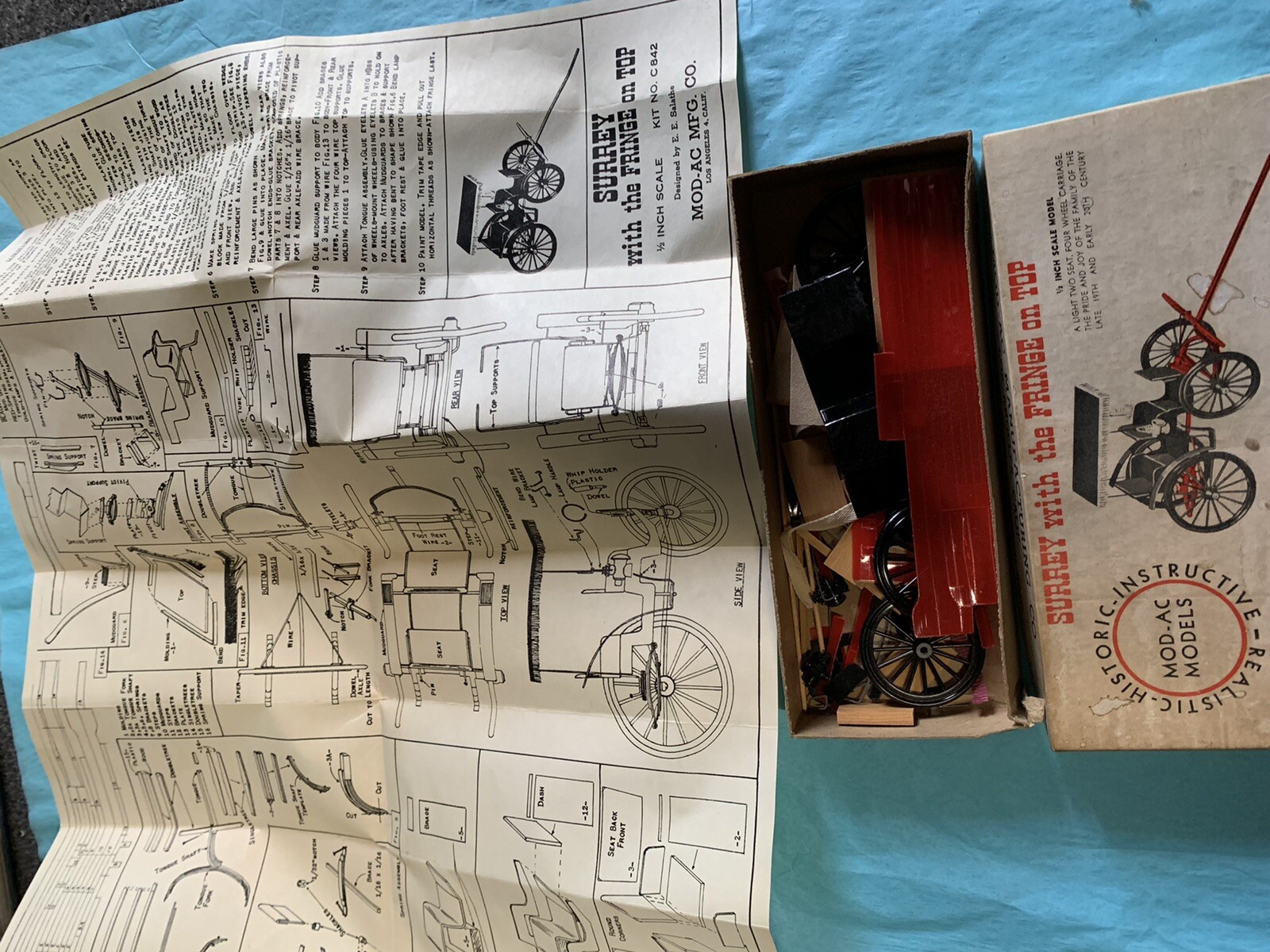 vintage-surrey model in box With Fringe Top Mod-ac Models | eBay