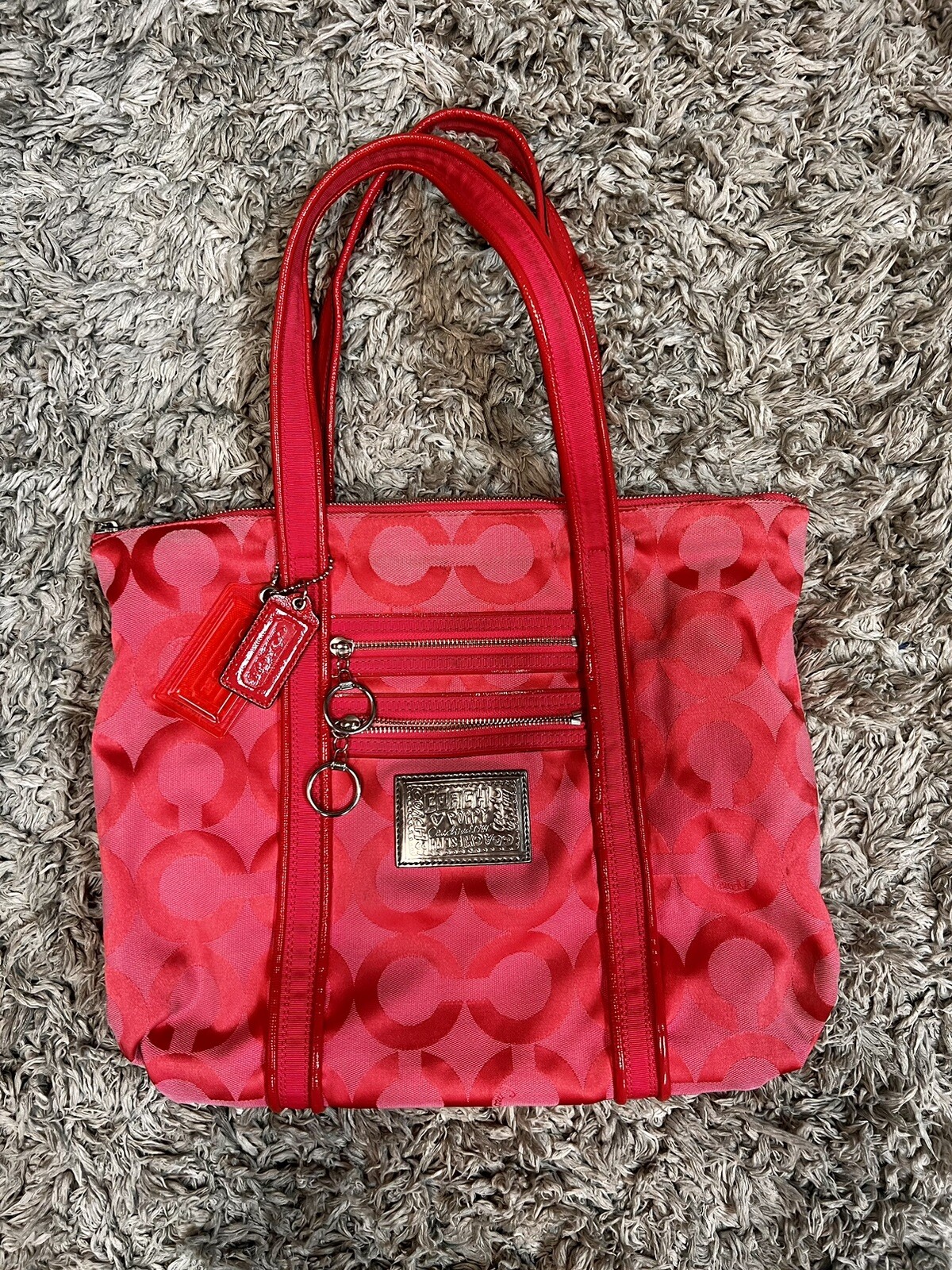 Vintage Coach Poppy Large Signature Hot Pink Monogram… - Gem