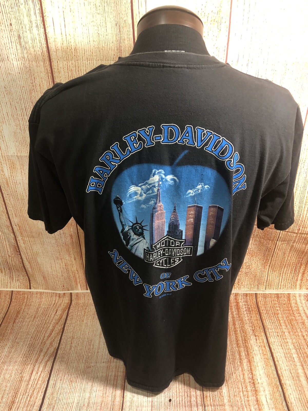 Men’s HARLEY DAVIDSON OF NEW YORK XL Extra Large Twin Towers Black ...
