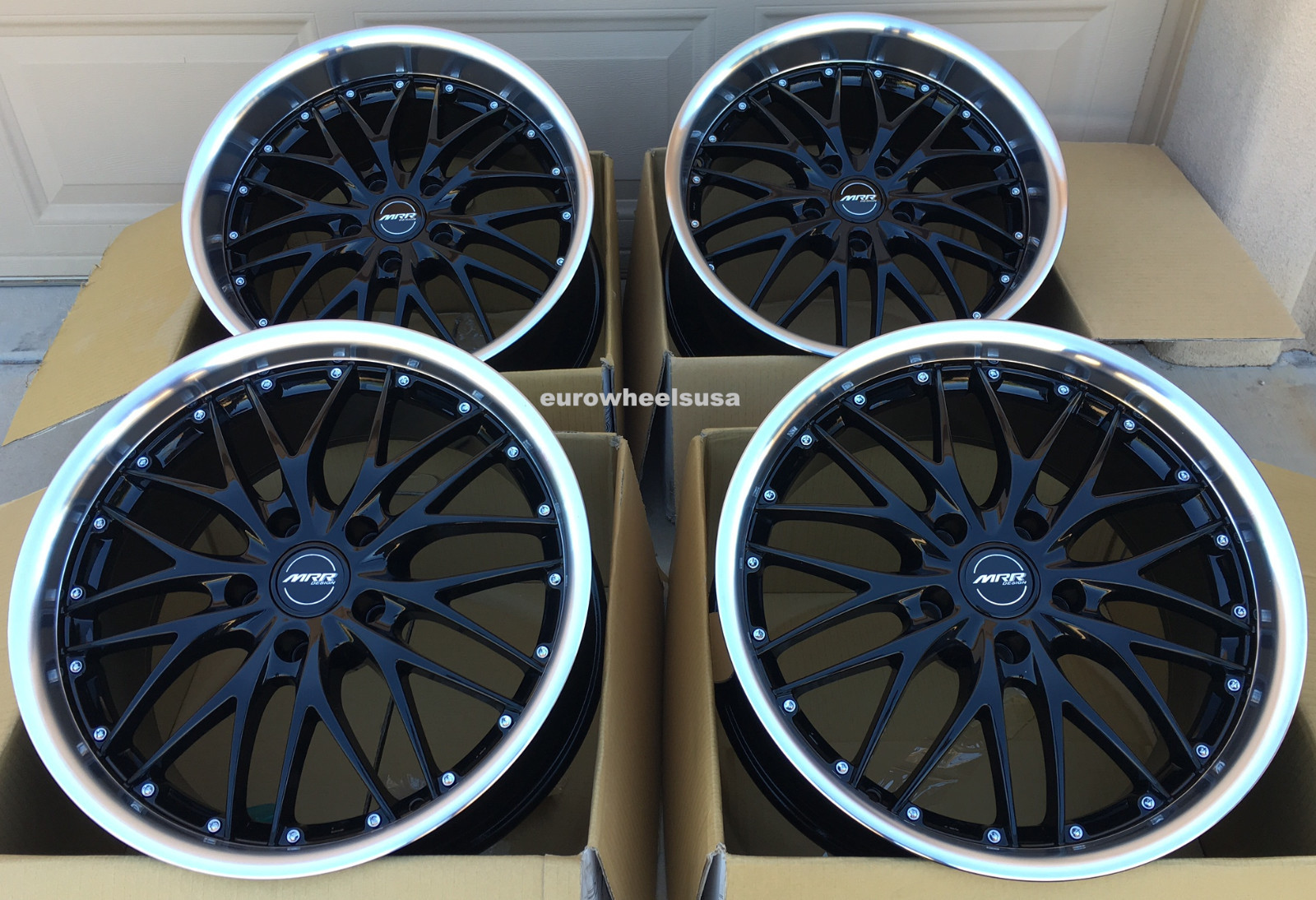 19 INCH MRR WHEELS BLACK GT1 RIMS FIT BMW F10 528 535 550 F06 F12 F13 ...
