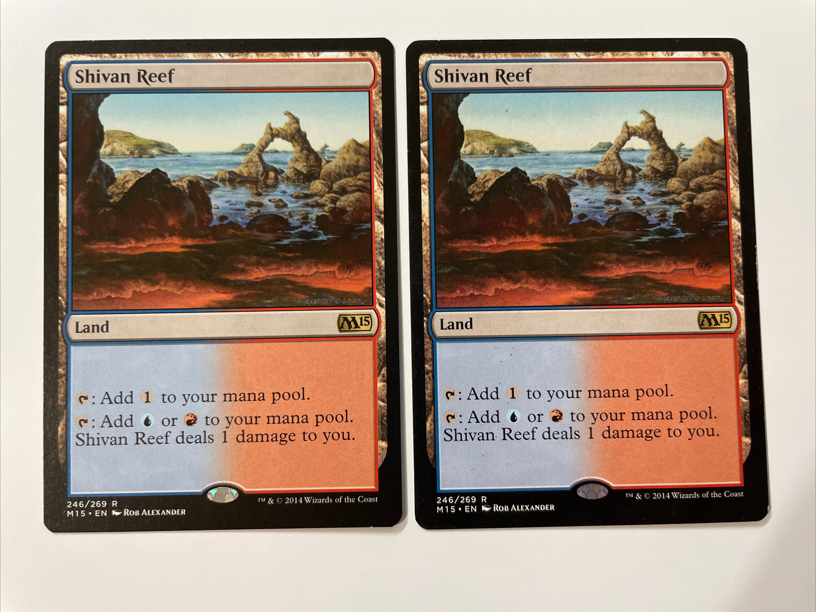 2) MTG Shivan Reef Magic 2015 Rare 2014 Wizards Of The Coast 246/269 | eBay