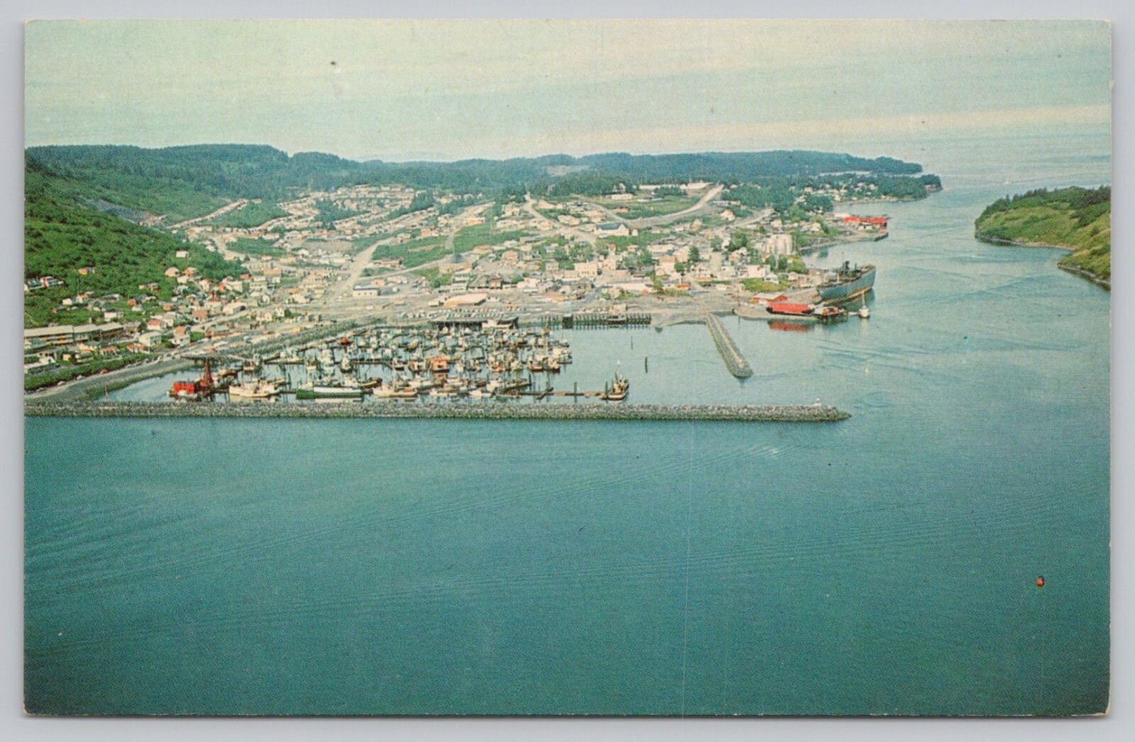 Postcard Aerial View of Kodiak Alaska as of July 10th 1965 | eBay