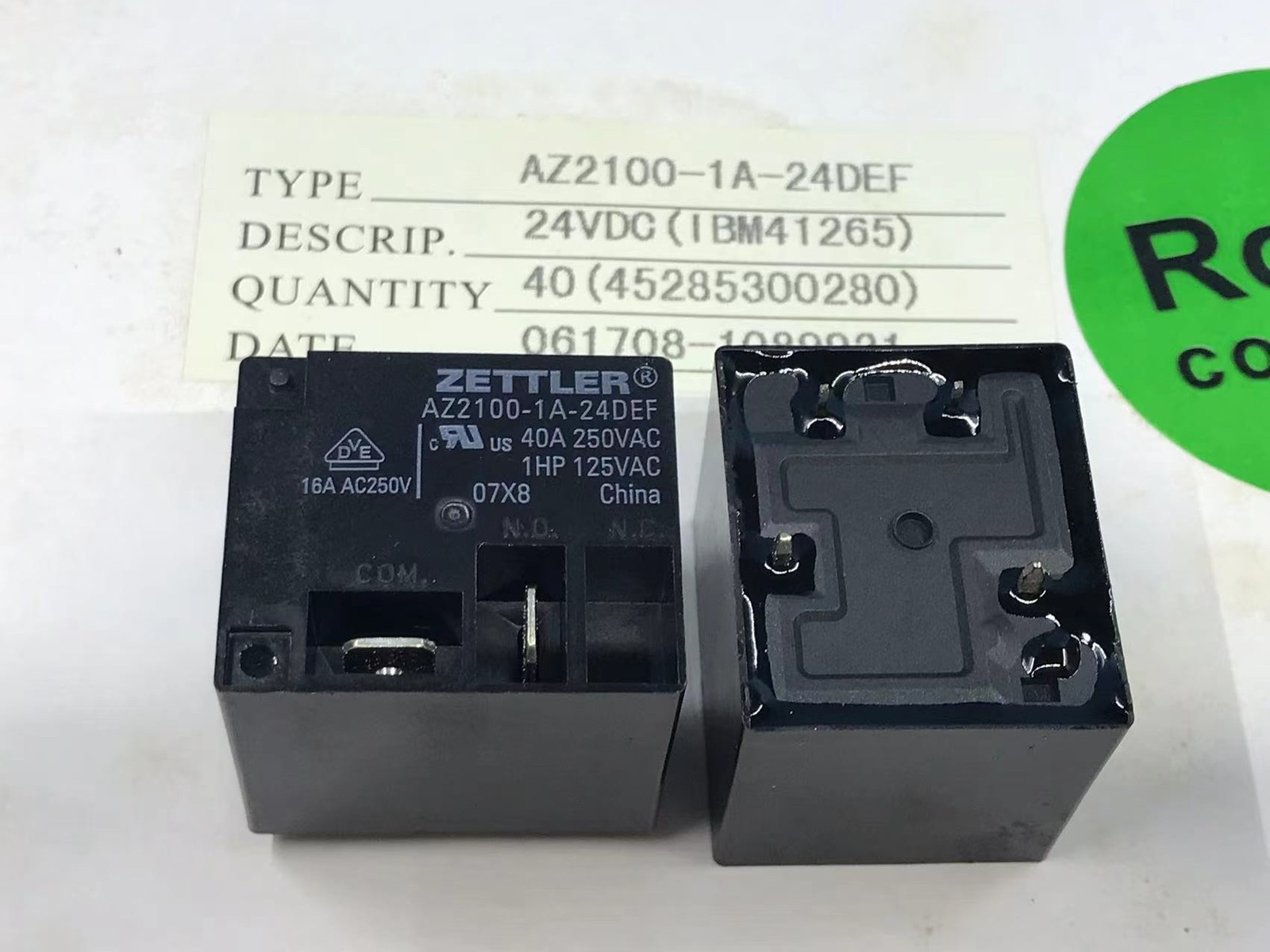 10pcs New AZ2100-1A-24DEF Power Relay 40A 250VAC 4 Pins | eBay