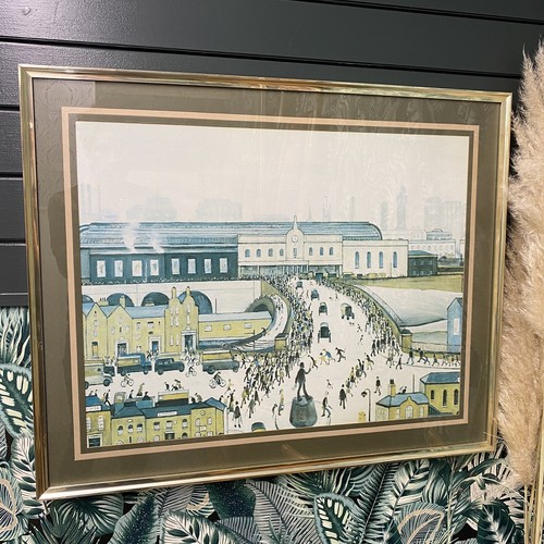 L.S. Lowry Station Approach Manchester1962 Impressionism Large Framed ...