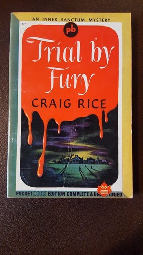 Craig Rice, "Trial By Fury," 1943, Pocket Books 237, VG+, 1st | eBay