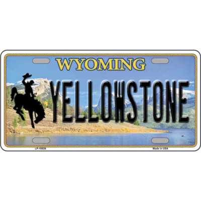 Yellowstone Wyoming Metal Novelty License Plate Tag LP-10526 | eBay