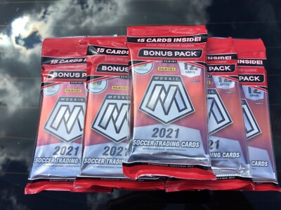 2021 Panini Mosaic Soccer Value Fat Pack CELLO- WITH BONUS PACK (15 ...