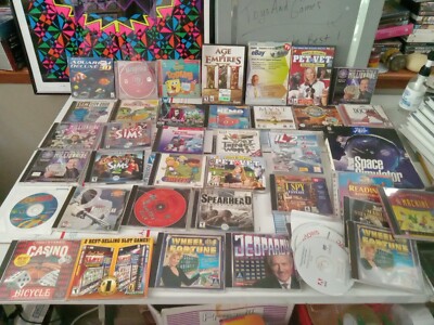 LOT OF 35 rare PC CD-ROM Video games Estate Sale Nice Variety 🇺🇲 T4#289 ...