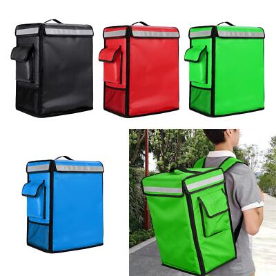 Food Delivery Backpack Catering Bag Mesh Pockets, Hot and Cold Thermal ...