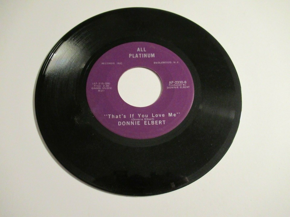 Donnie Elbert: Where Did Our Love Go / That's If You Love Me / 45 Rpm ...
