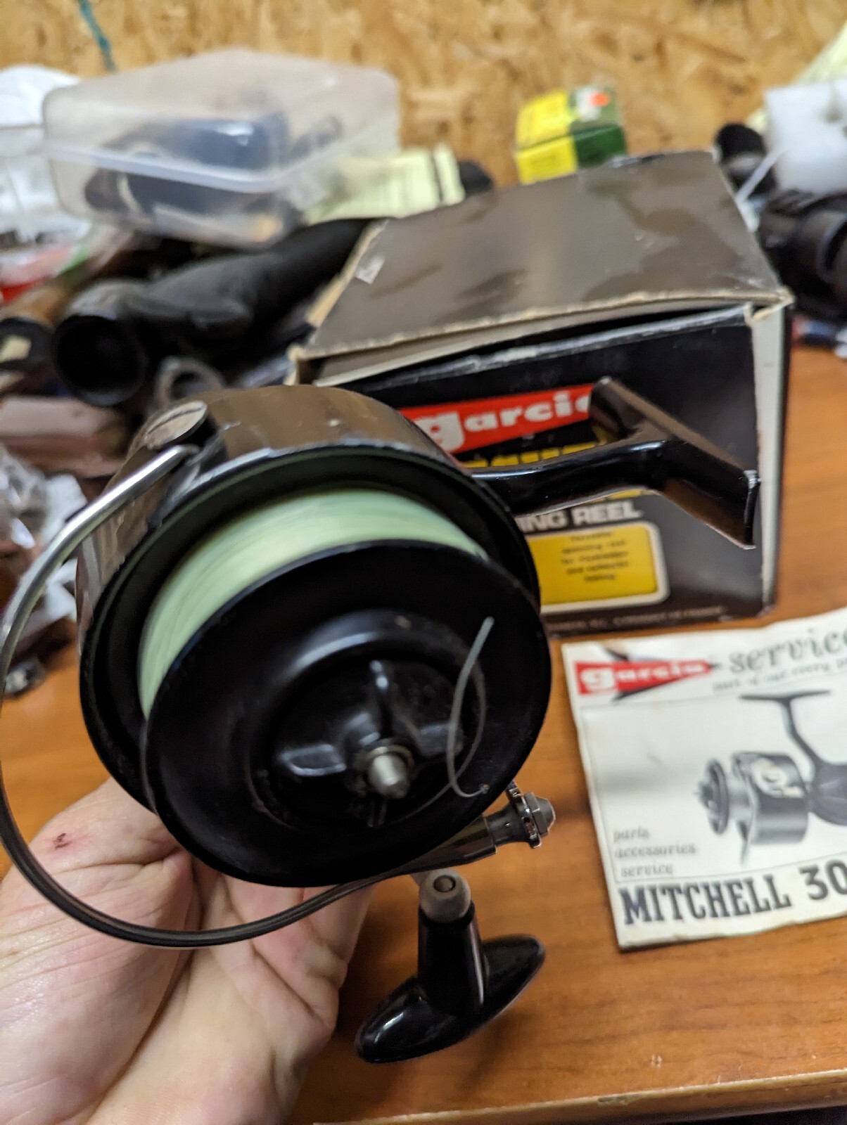 Vintage Garcia Mitchell 306 Spinning Reel made in France w/ Box | eBay