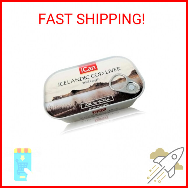 Icelandic Cod Liver Wild Caught (Foie de Morue) Slice 4oz. (PACK OF 12 ...