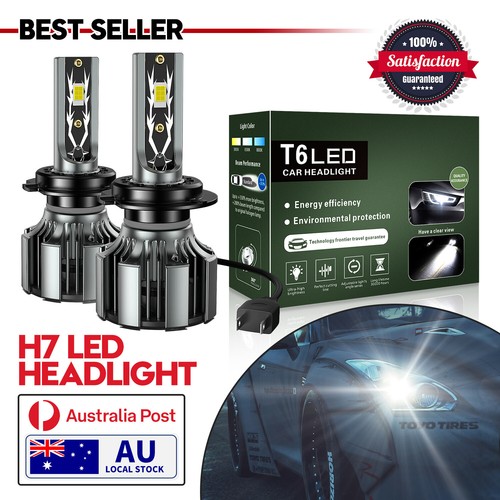 2X H7 6000K LED Headlight Globes Low Beam Bulbs For Hyundai Elantra ...
