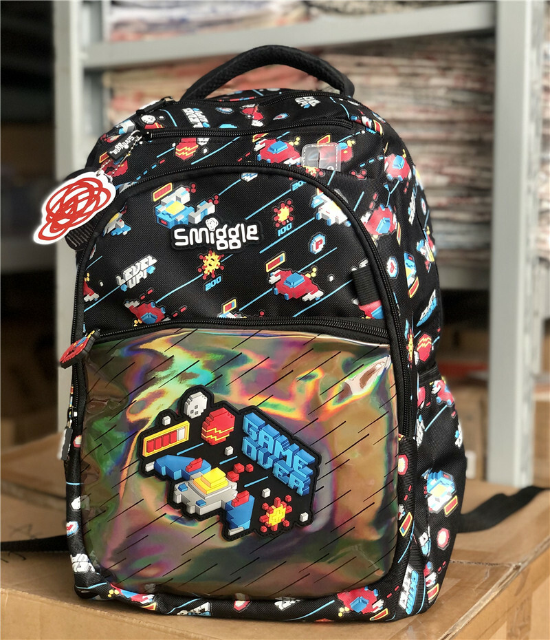 NEW Girls SMIGGLE Backpack School Bag Rucksack Fluffy Fave rabbit Glitz ...