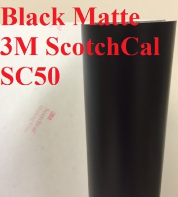 24" X 50 yards Black Matte 3M Graphic Sign Cutting Vinyl ScotchCal SC50 ...
