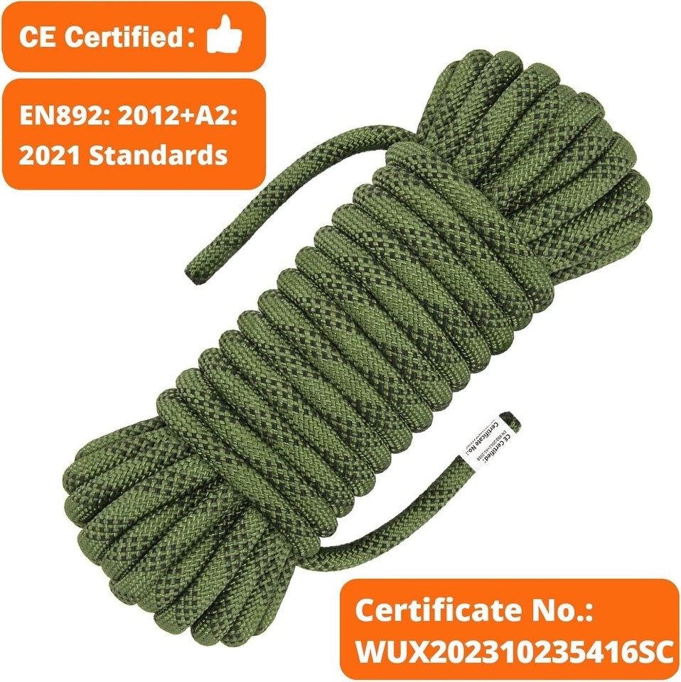 10.5 mm Static Climbing Rope 70M(230ft) Outdoor Rock Climbing Rope ...