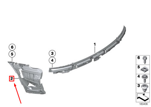 BMW Z4 ROADSTER E89 REAR BUMPER RIGHT GUIDE 51127192044 7192044 09-15 ...