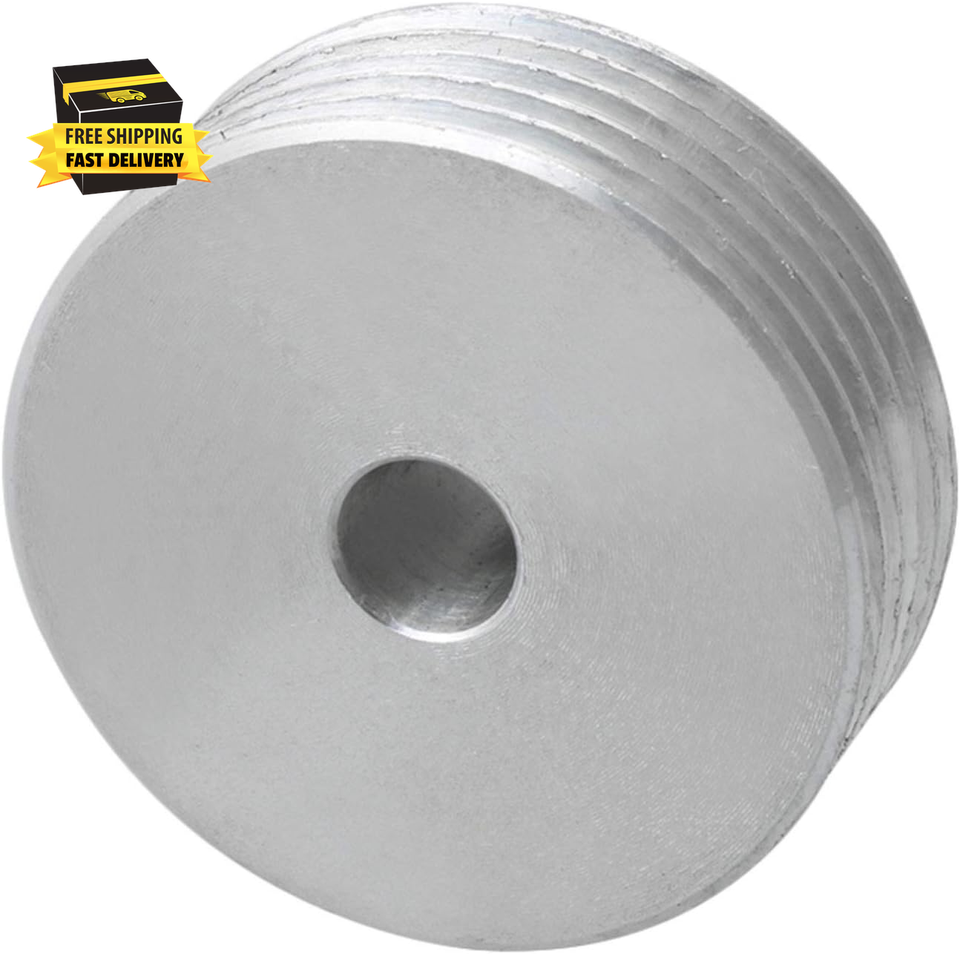Aluminum Multi-Ribbed Belt Pulley V-Belt Pulley OD 40Mm Silver (Inner ...