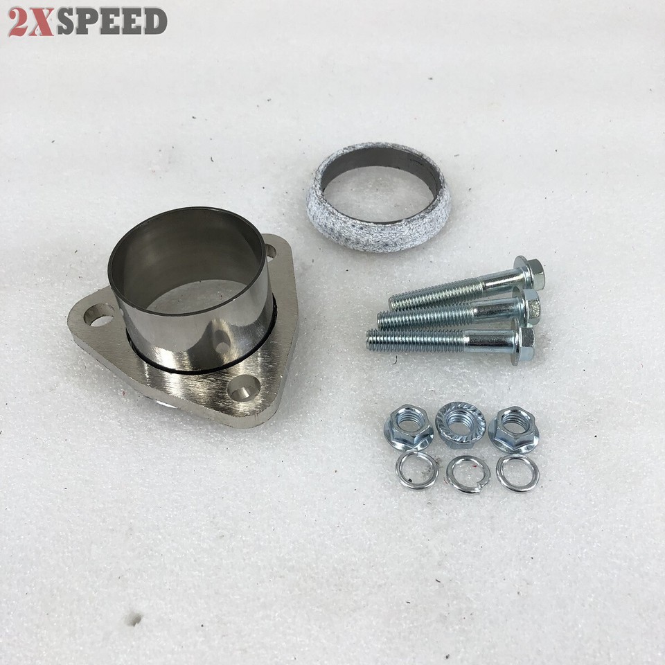 New 2 1/4" Semi-Direct Fit Exhaust Flared Y Pipe Triangle Flange Repair ...
