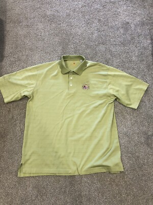 Ben Hogan XL Orange Green Ribbed Golf Polo Shirt World Tour Golf Links Logo | eBay