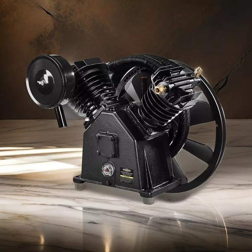 5 HP 175 PSI V-Style Two Stage Cast Iron Air Compressor Pump 1180 RPM ...