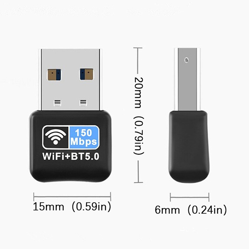 150Mbps Mini USB Wireless Wifi Adapter Wifi Network LAN Card Bluetooth ...