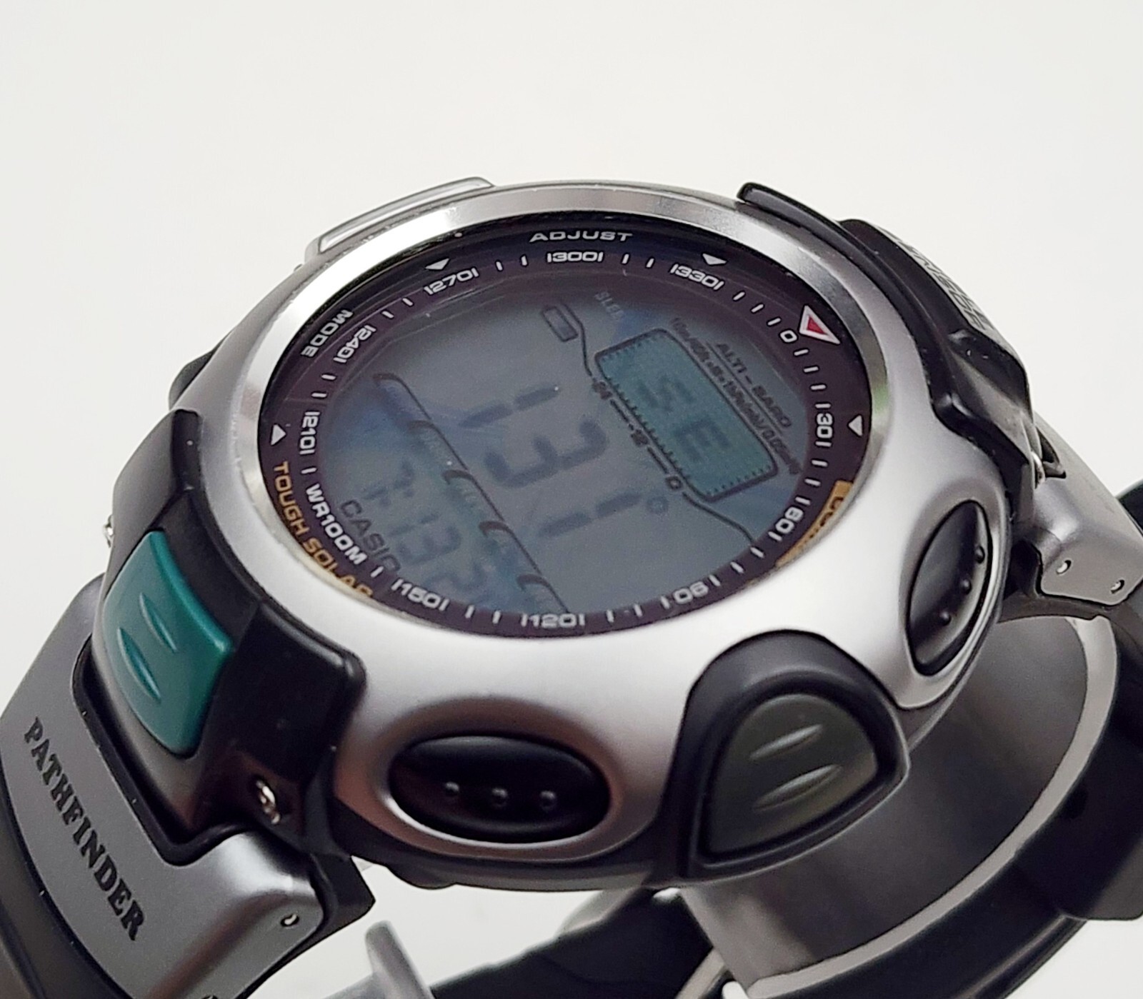 Casio 2471 RARE Protrek Pathfinder Prg-50 Solar Watch Stainless Steel ...