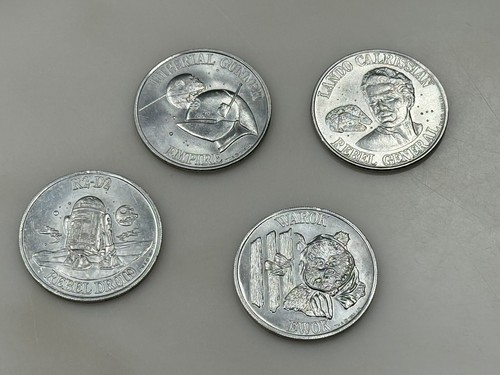 Vintage Star Wars vintage POTF coin set - Lando, Warok, R2D2, Imperial ...