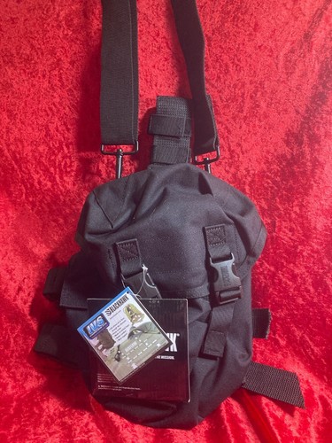 Gas Mask Pouch Black drop-leg carrier Blackhawk US Police riot Security ...