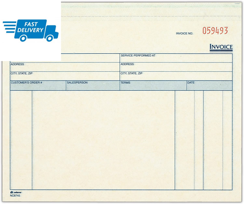 Invoice Unit Sets, 7.44 X 8.5 Inches, 3-Part, Carbonless, 7445043578520 ...
