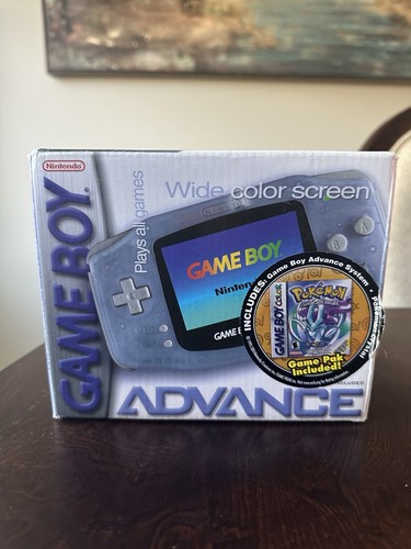 Gameboy Advance Glacier Clear AGB-001 Pokemon Crystal Game Pak | eBay
