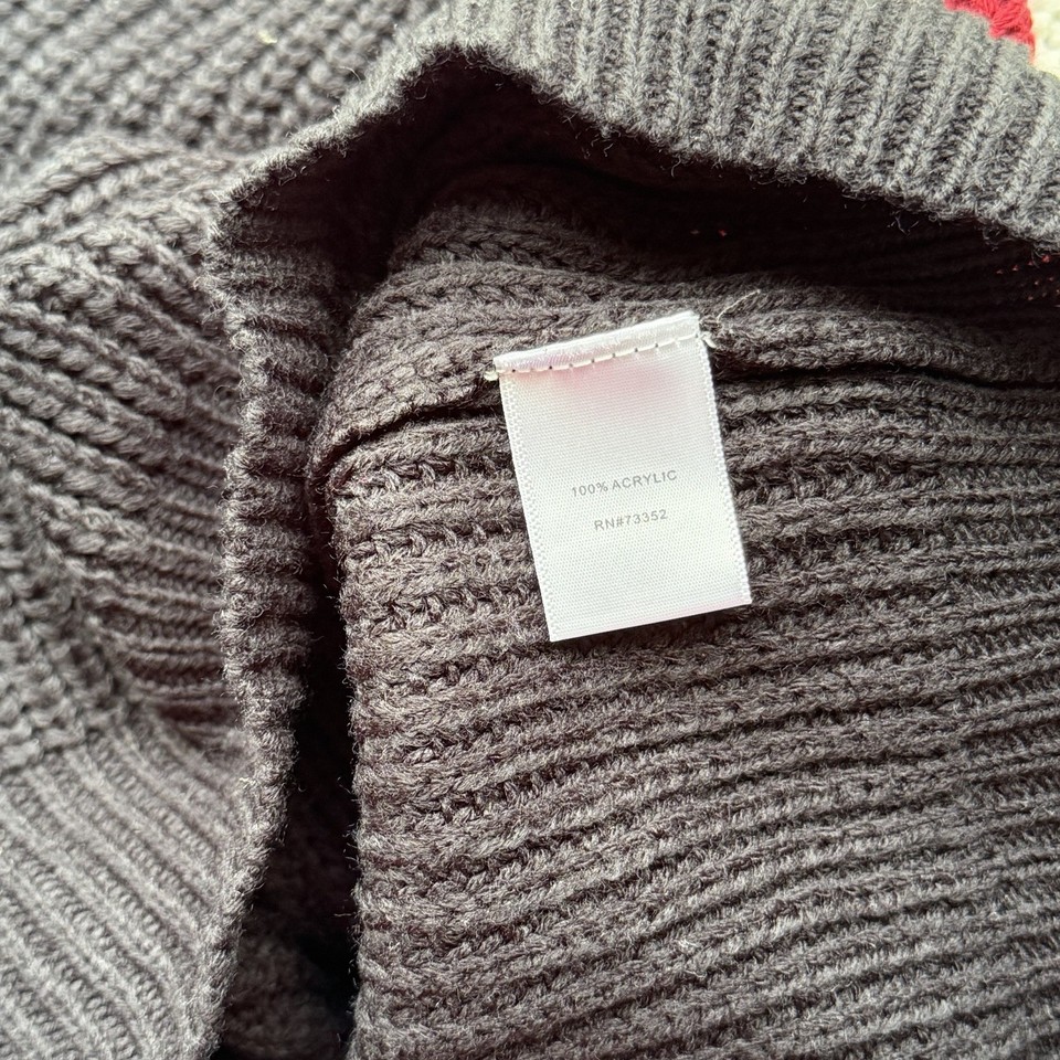 It's Our Time Time Red White Black Sweater Top Size S | eBay