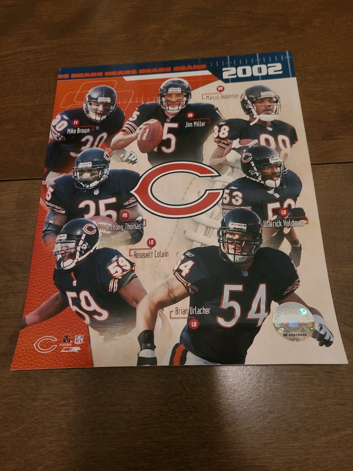 Nice 2002 Chicago Bears Team 8x10 Photo With Brian Urlacher | eBay