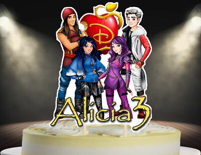Descendants Personalized Cake Topper, Custom Cake Topper | eBay