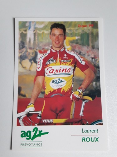 CYCLISME Carte cycliste LAURENT ROUX Équipe CASINO 1999 . | eBay