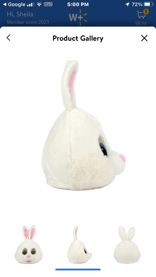NEW Dan Dee Easter Bunny Plush Head Mask Mascot Sounds Rabbit Costume ...