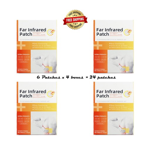 Far Infrared Patch [transdermal pain relief patch] BOX/6pcs X 4 Boxes ...