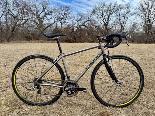 Seven Axiom SL Titanium Road Bike - SRAM Red 22 & Mavic Carbon Wheels ...