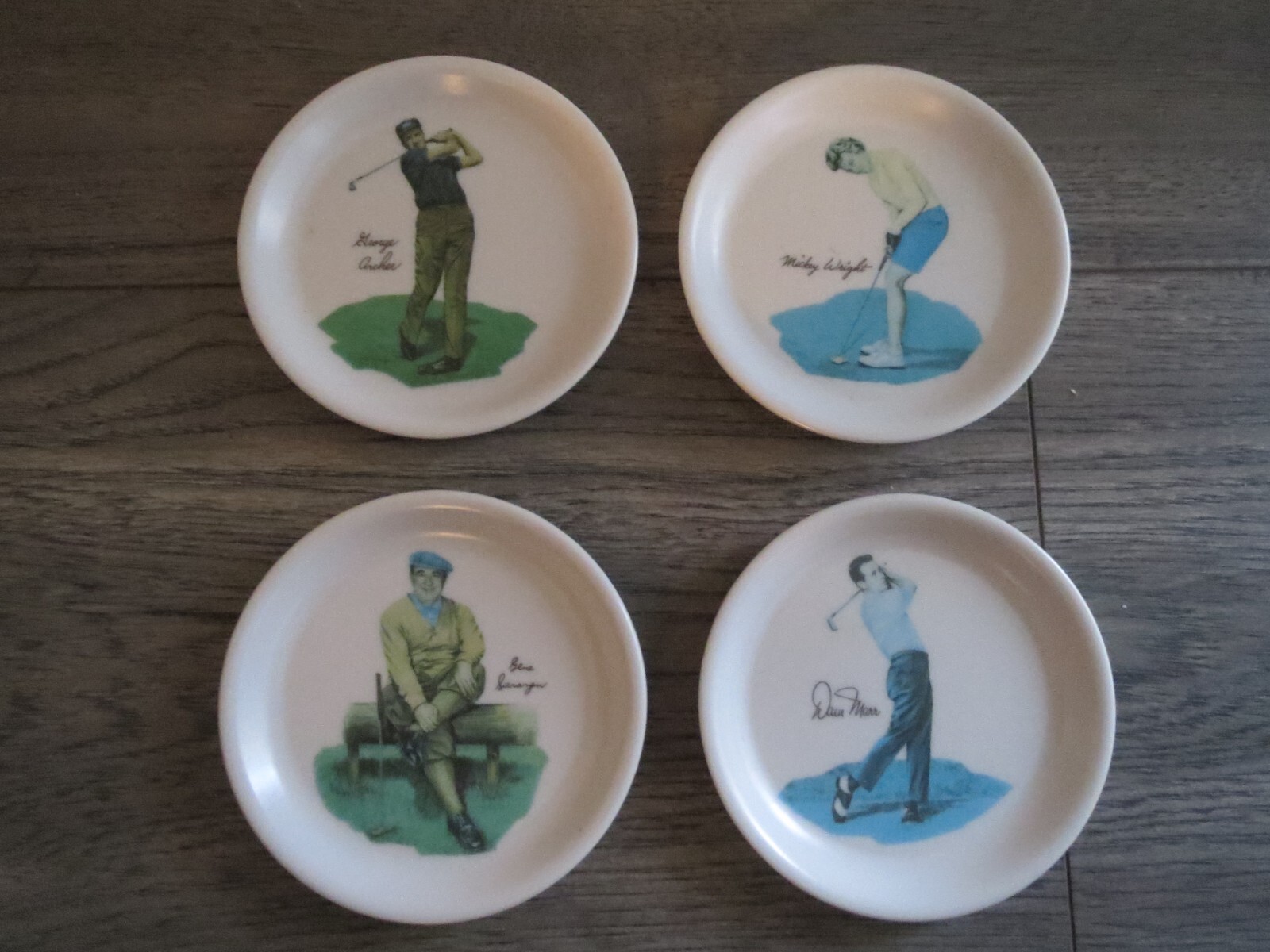 Vintage Wilson Golf Coasters Sarazen~Marr~Archer~Wright | eBay