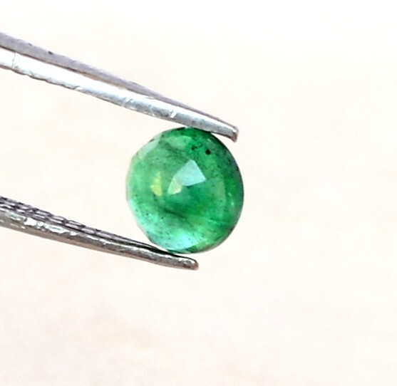 4.75 mm Certified Natural Emerald Round Cut 0.43 CTS Unheated Loose ...