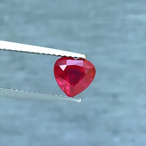 💖 2.20 carats RED RUBY HEART SHAPE 8 MM. LOOSE GEMSTONE cœur rubis ...