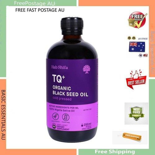 Hab Shifa Organic Black Seed Oil | 8.5oz (250ml) | 100% Pure Cold ...