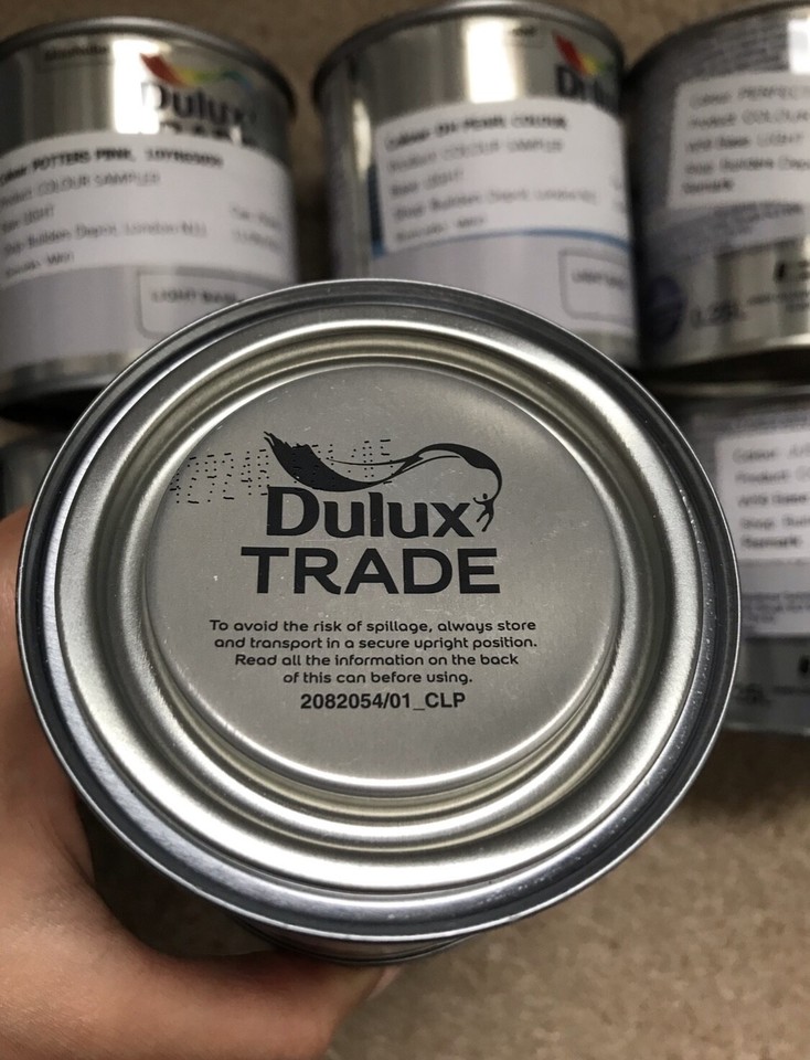 Dulux Trade Paint samples pots tester almost full Grey Pink Taupe Green ...