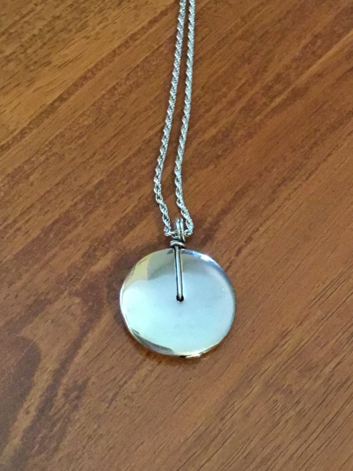 925 Sterling Silver 20” chain with round “Luck” type … - Gem