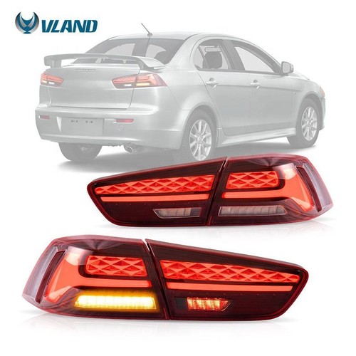 VLAND LED Tail Lights Smoked For Mitsubishi Lancer EVO X 2008-2020 Rear ...