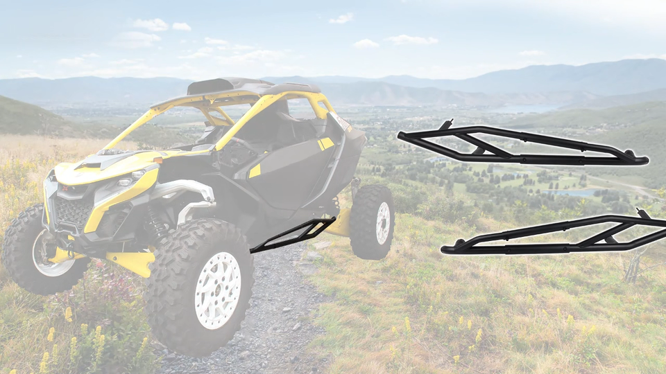 UTV Nerf Bars Rock Sliders Compatible with Can Am Maverick R 2024+,for ...