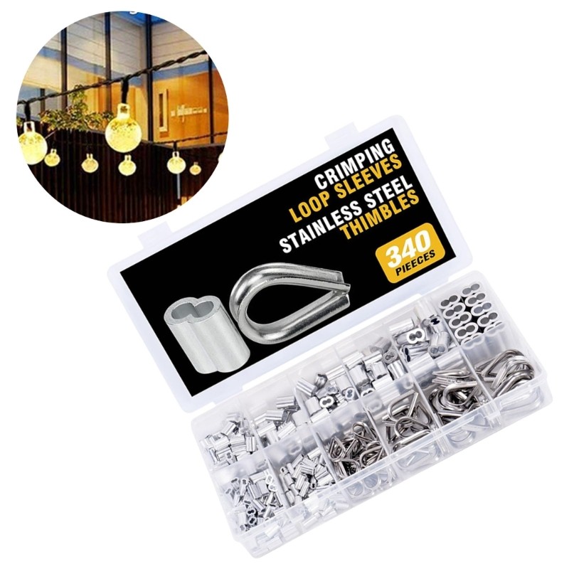 Aluminum Sleeve Wire Crimp Sleeve Wire Ferrules Cord Lock Cable ...