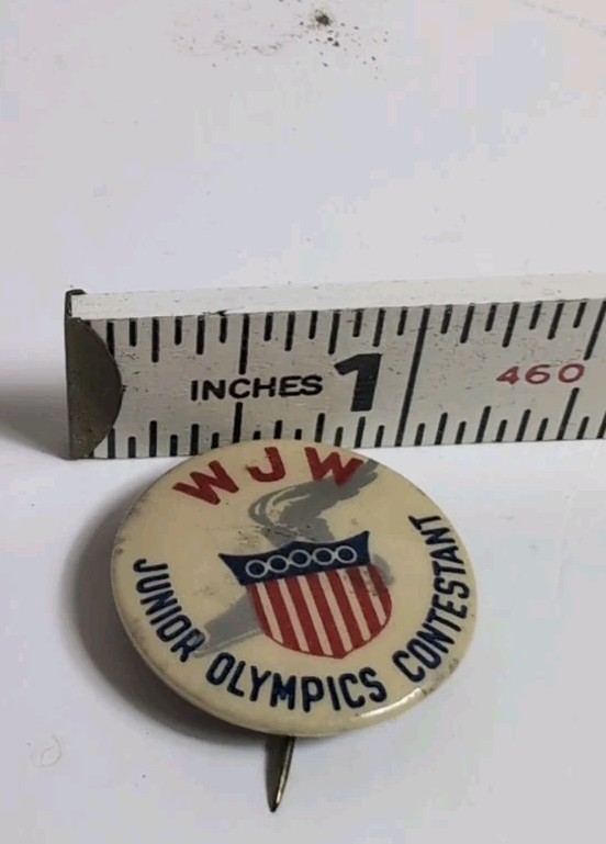 WJW Junior Olympic Contestant Pin Button | eBay