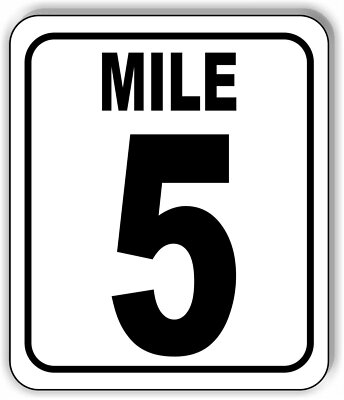 Mile 5 Distance Marker Running Race 5k Marathon Metal Aluminum ...